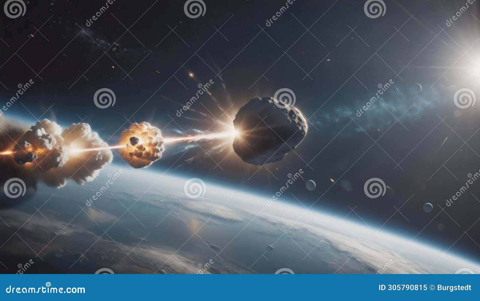 Large Rock or Asteroid Passes through the Atmosphere of Planet Earth ...