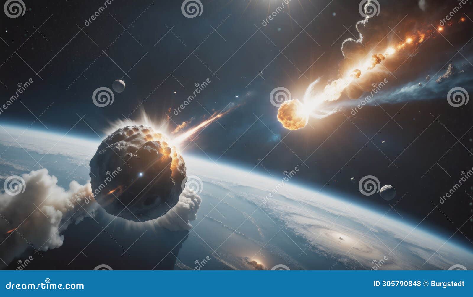 Large Rock or Asteroid Passes through the Atmosphere of Planet Earth ...