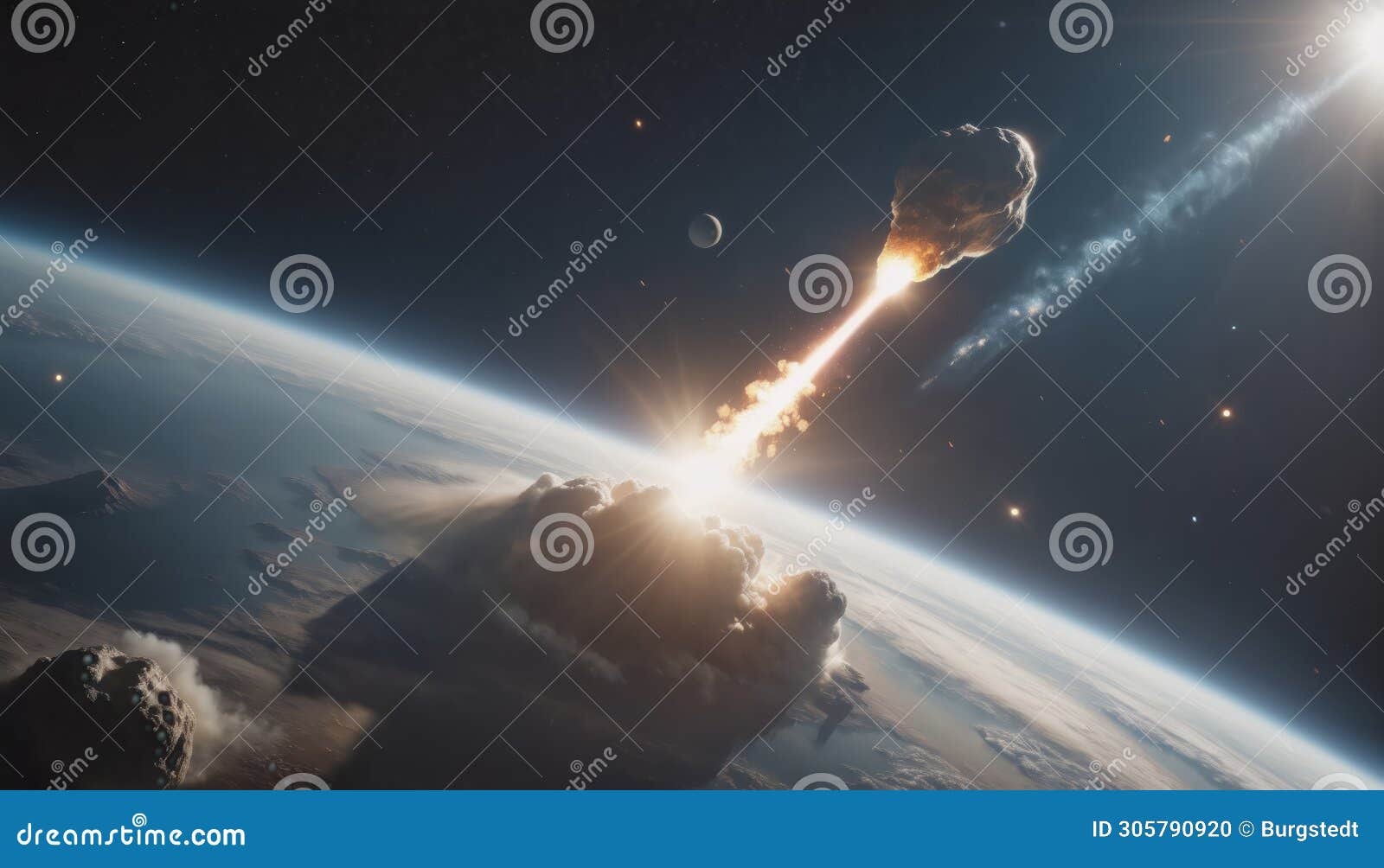 Large Rock or Asteroid Passes through the Atmosphere of Planet Earth ...