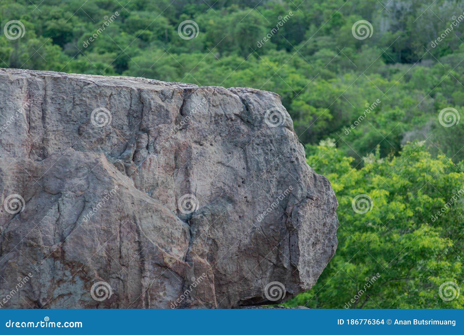 Large rock on the cliff stock photo. Image of garden - 186776364
