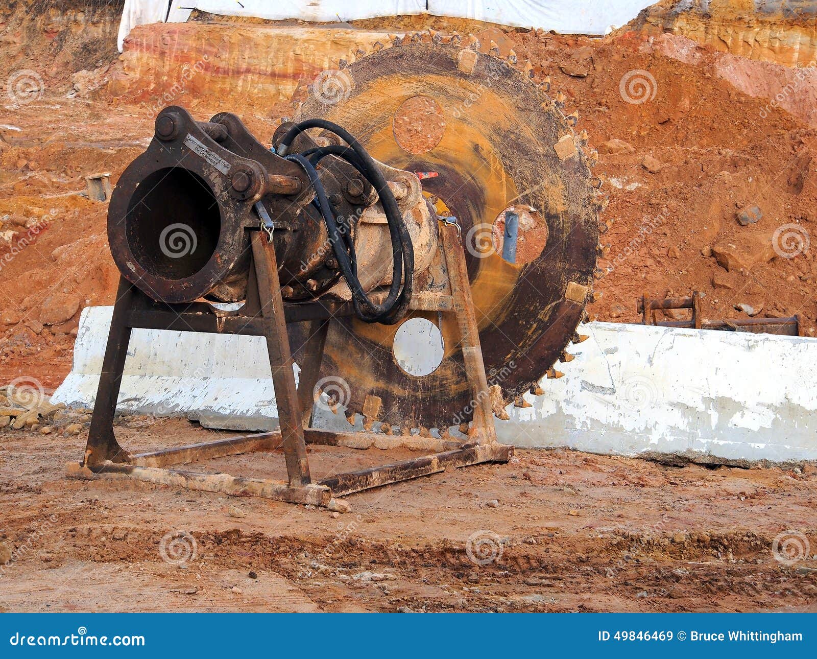 Large Rock Cutting Saw stock image. Image of building - 49846469