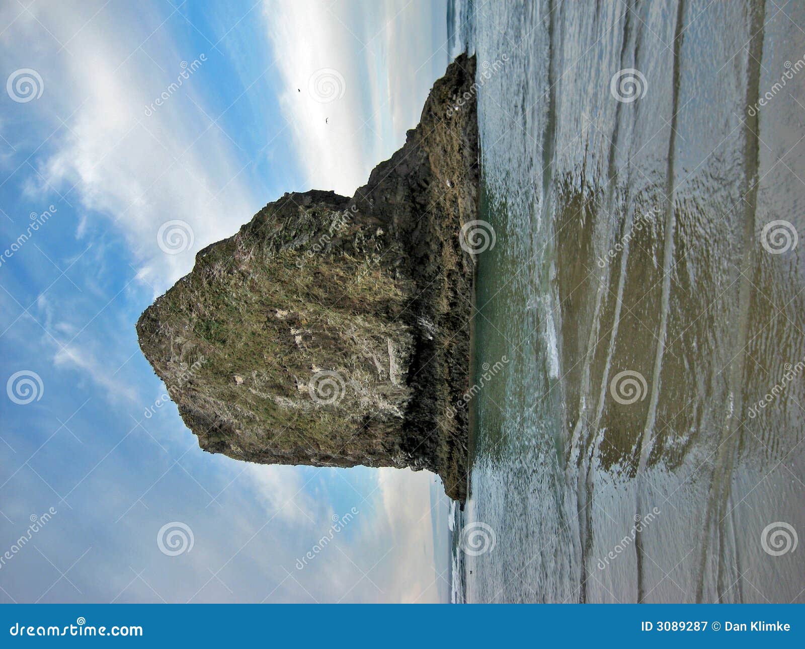 Large Rock Formation in Sea Stock Image - Image of seashore, outdoors ...