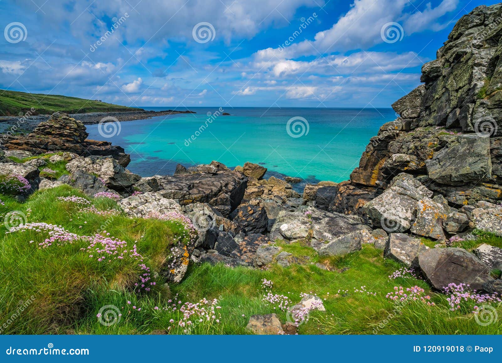 Large Rock Formations on the Cornish Coast Stock Photo - Image of dusk ...