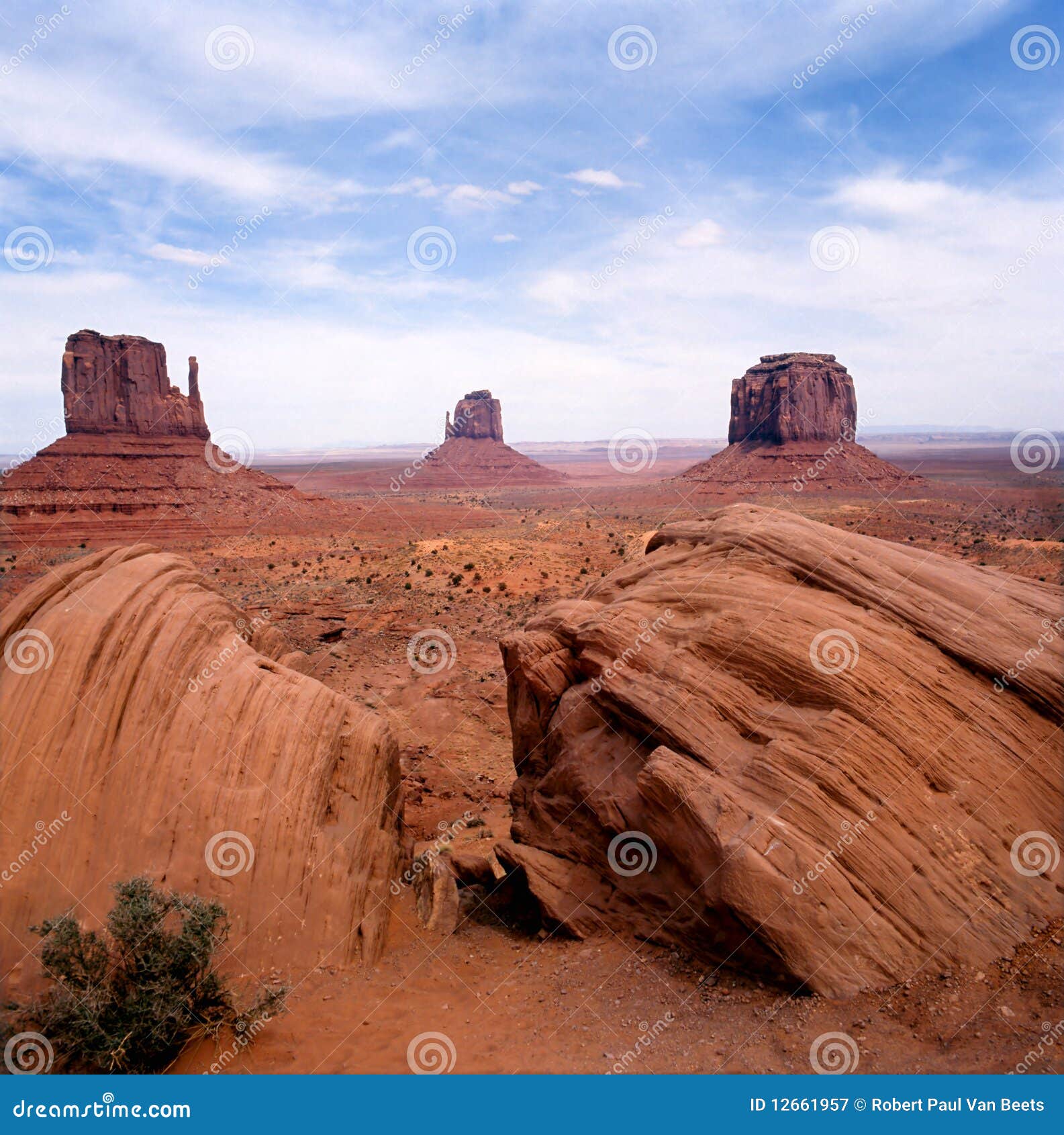 Large Rock Formations in Monument Valley Stock Image - Image of ...