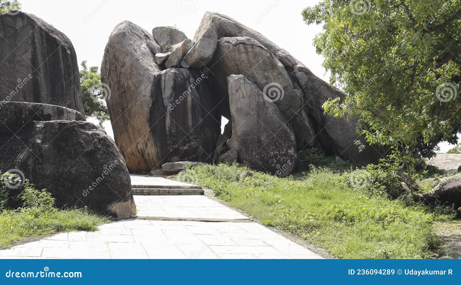 The Large Rock on the Ground is Located in the Natural Stock Image ...