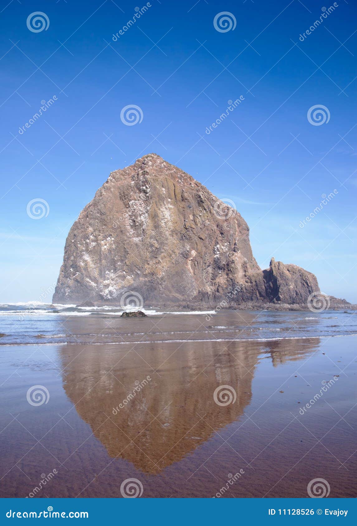 Large Rock on Ocean Shore stock photo. Image of ocean - 11128526