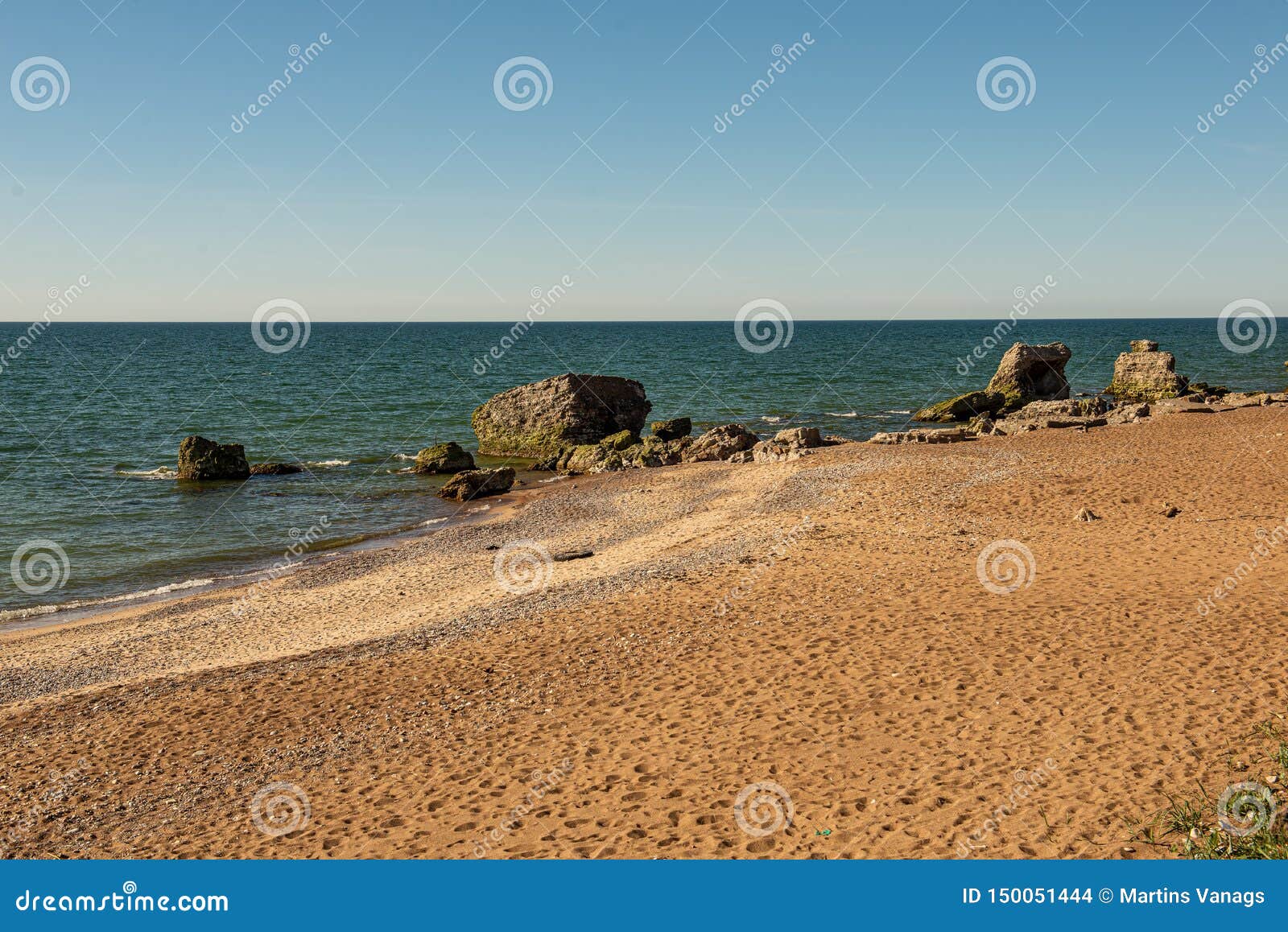 Large Rock in Sand in Countryside Stock Photo - Image of tree, grass ...