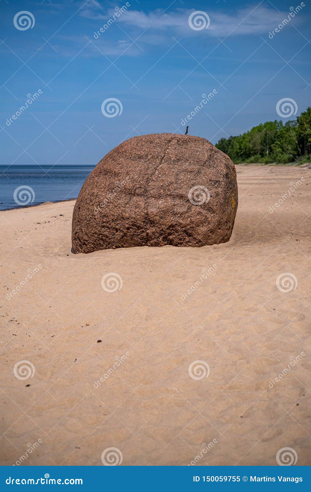 Large rock in sand stock image. Image of isolated, fall - 150059755