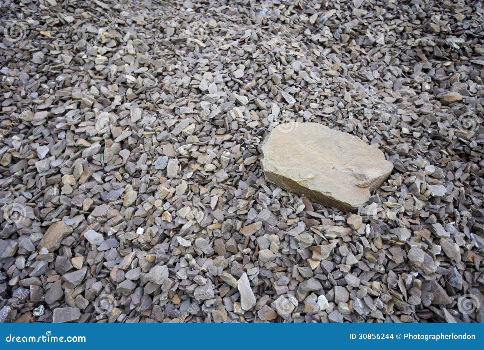 Large Rock Sitting on Pile of Smaller Rocks Stock Photo - Image of ...