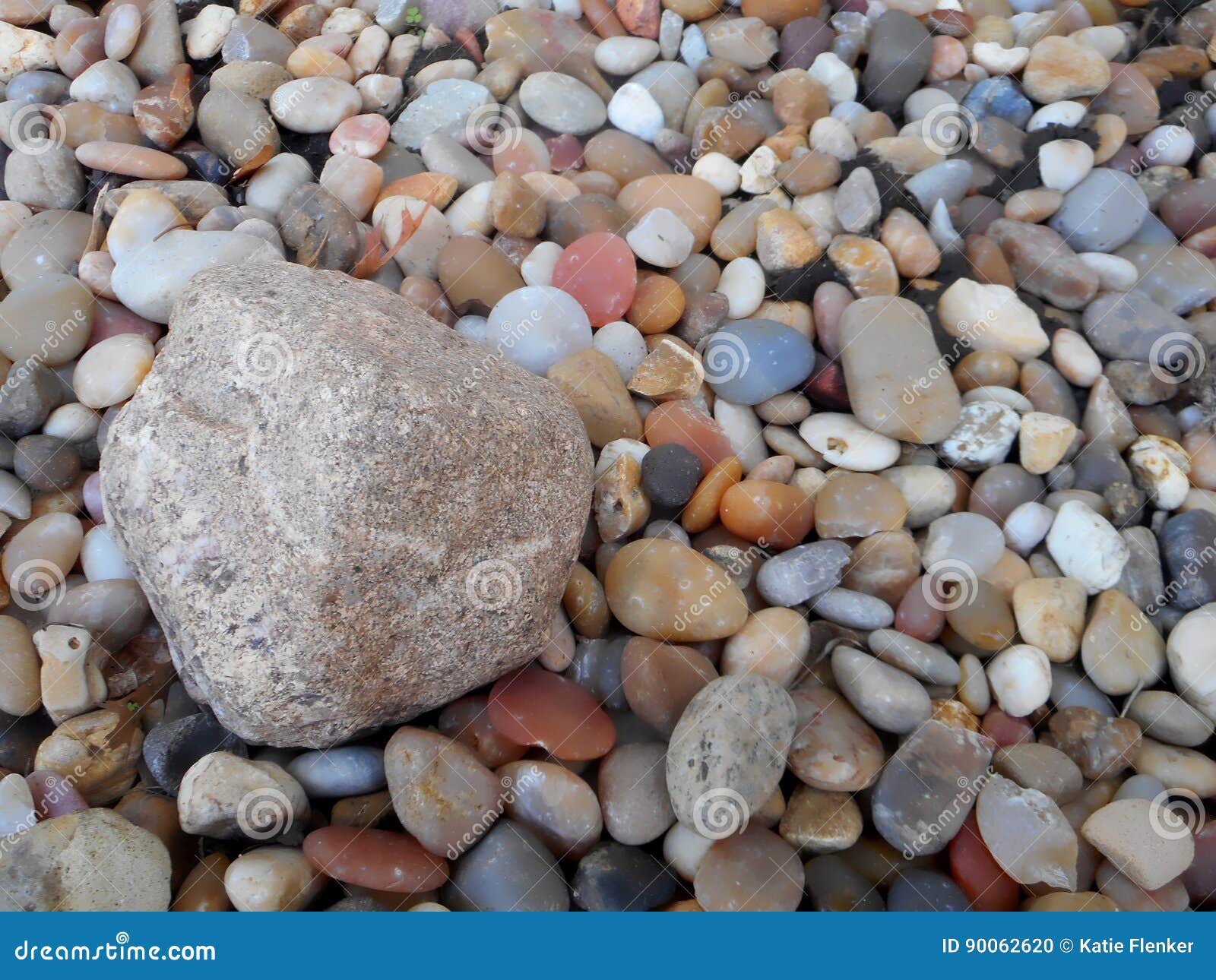 Large Rock among Smaller Rocks Stock Photo - Image of colored, stones ...