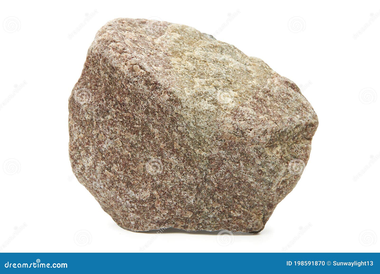 Large Rock Stone Isolated on a White Background. Stock Photo - Image of ...