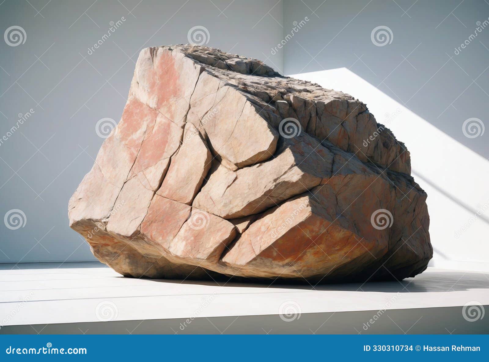 A Large Rock Stone Isolated on a White Background Stock Illustration ...