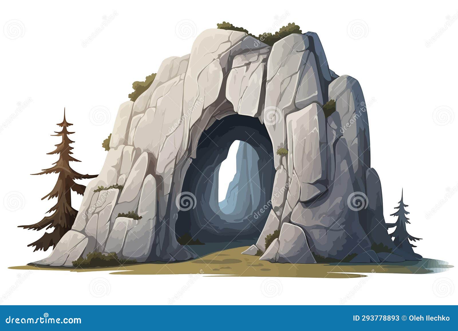 Large Rock Vector Flat Minimalistic Isolated Illustration Stock Vector ...