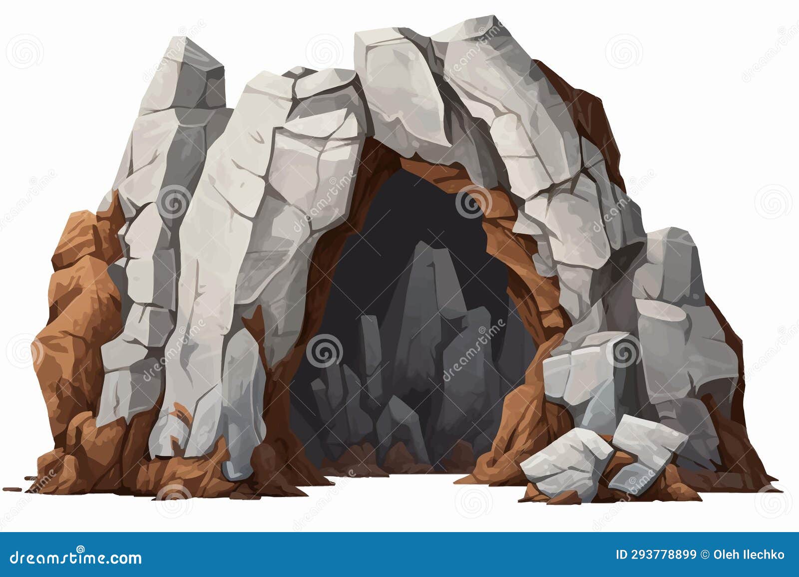 Large Rock Vector Flat Minimalistic Isolated Illustration Stock Vector ...