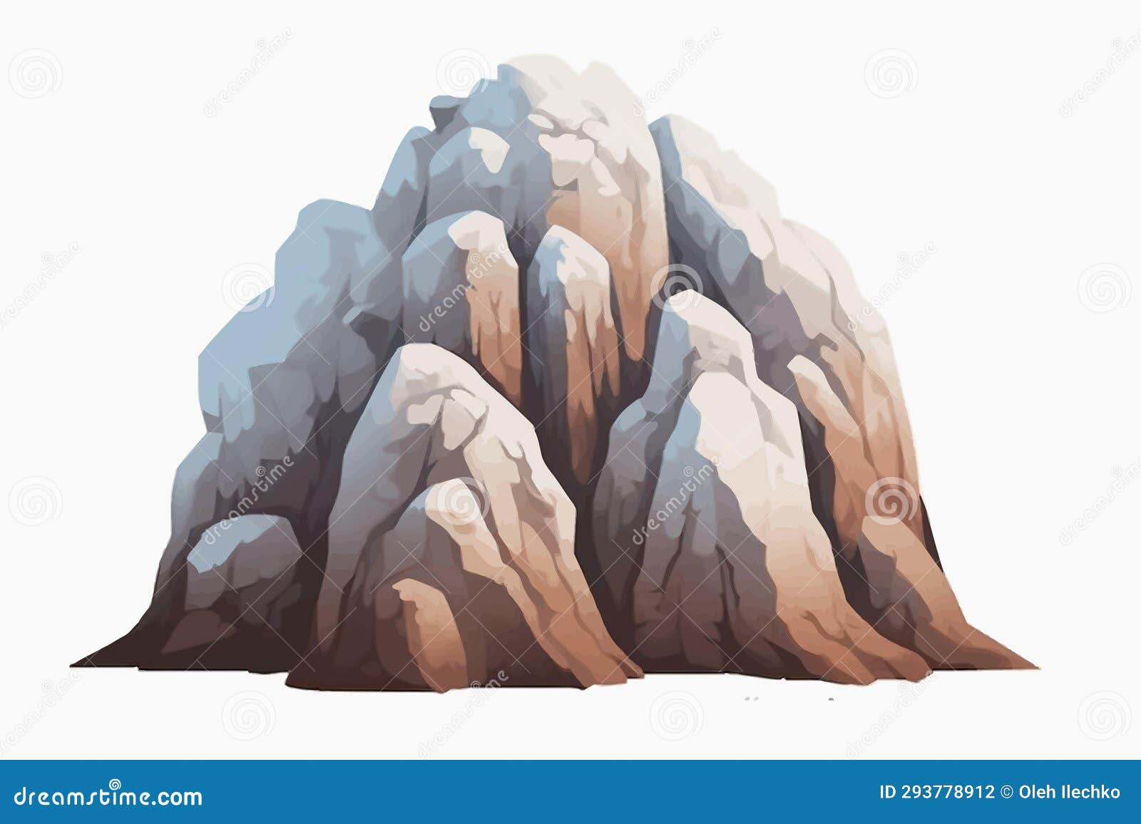 Large Rock Vector Flat Minimalistic Isolated Illustration Stock Vector ...