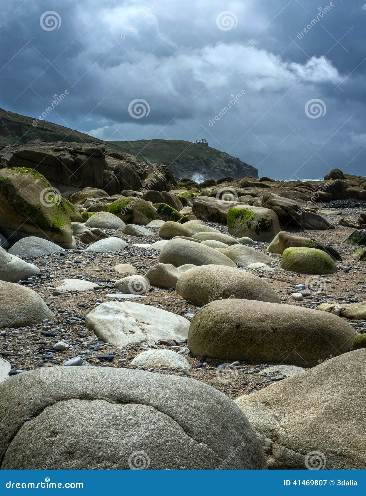 Large rocks on beach stock image. Image of wild, coastline - 41469807