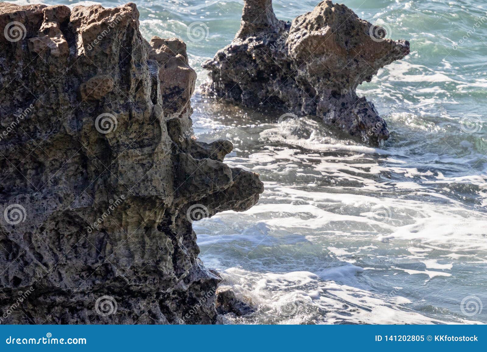 Large rocks in the ocean stock image. Image of rocks - 141202805
