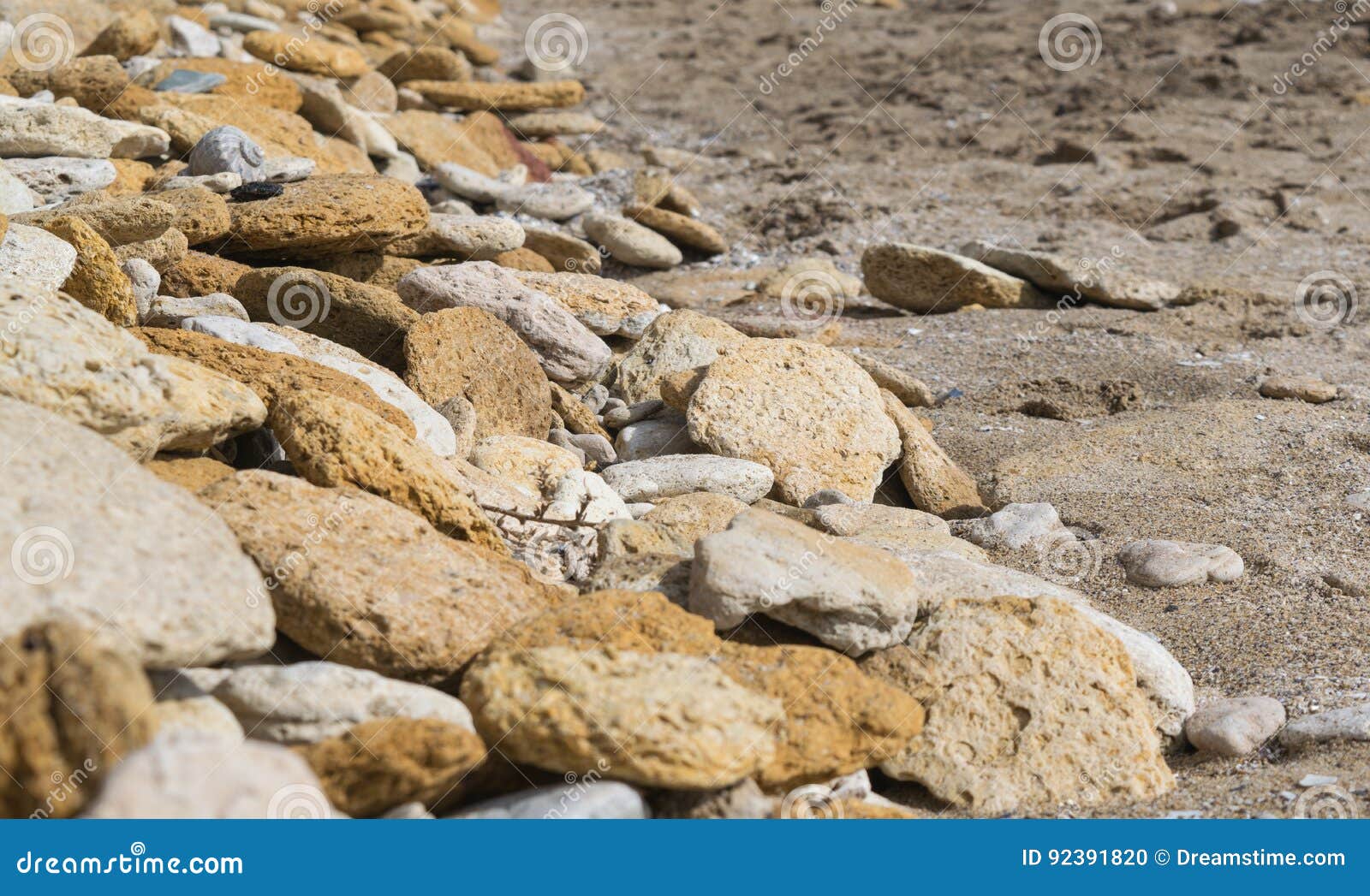 Large Rocks and Sand at the Beach Stock Photo - Image of feature, group ...