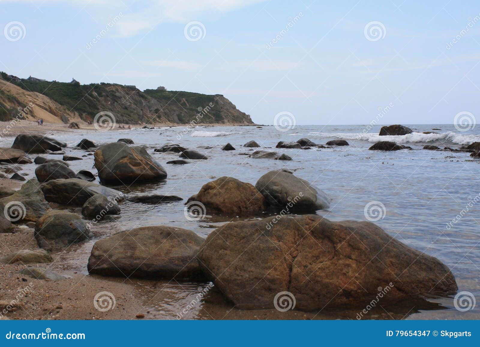 Large Rocks in Tide of Coast Stock Image - Image of large, coastal ...