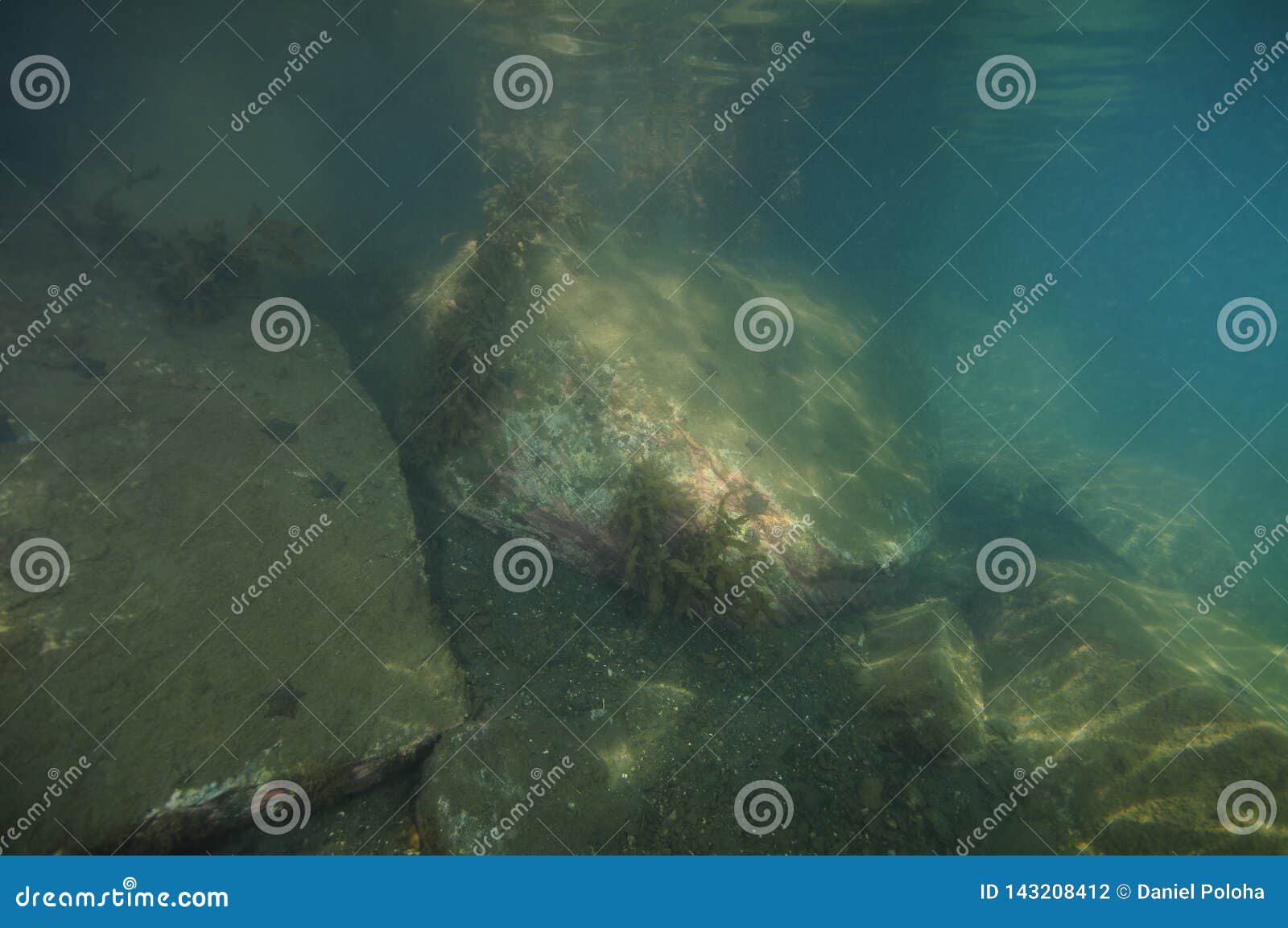 Large Rocks Under Water Surface Stock Photo - Image of seascape, omaha ...