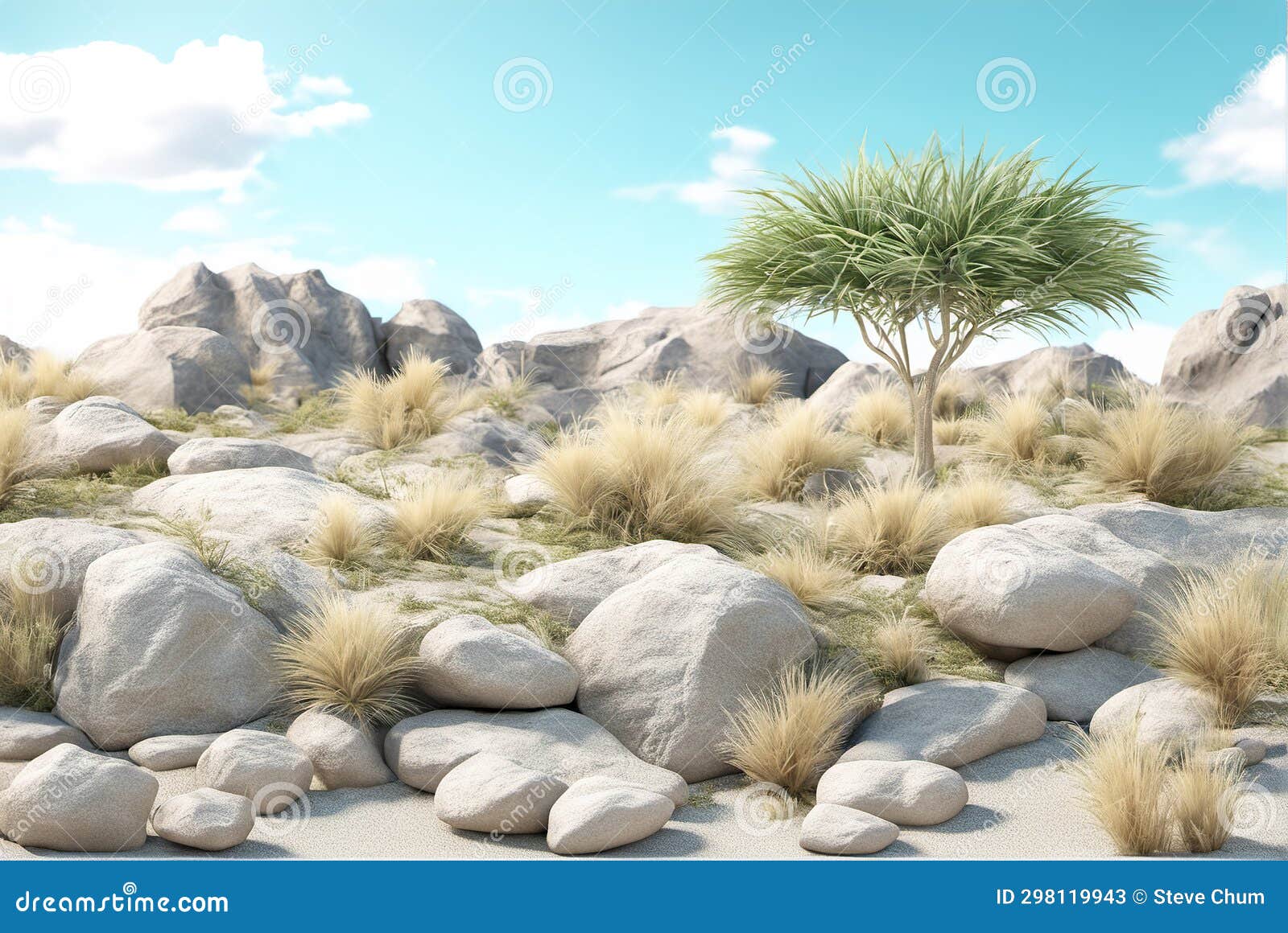 Large Rocks and Wild Grass in the Wilderness Stock Image - Image of ...