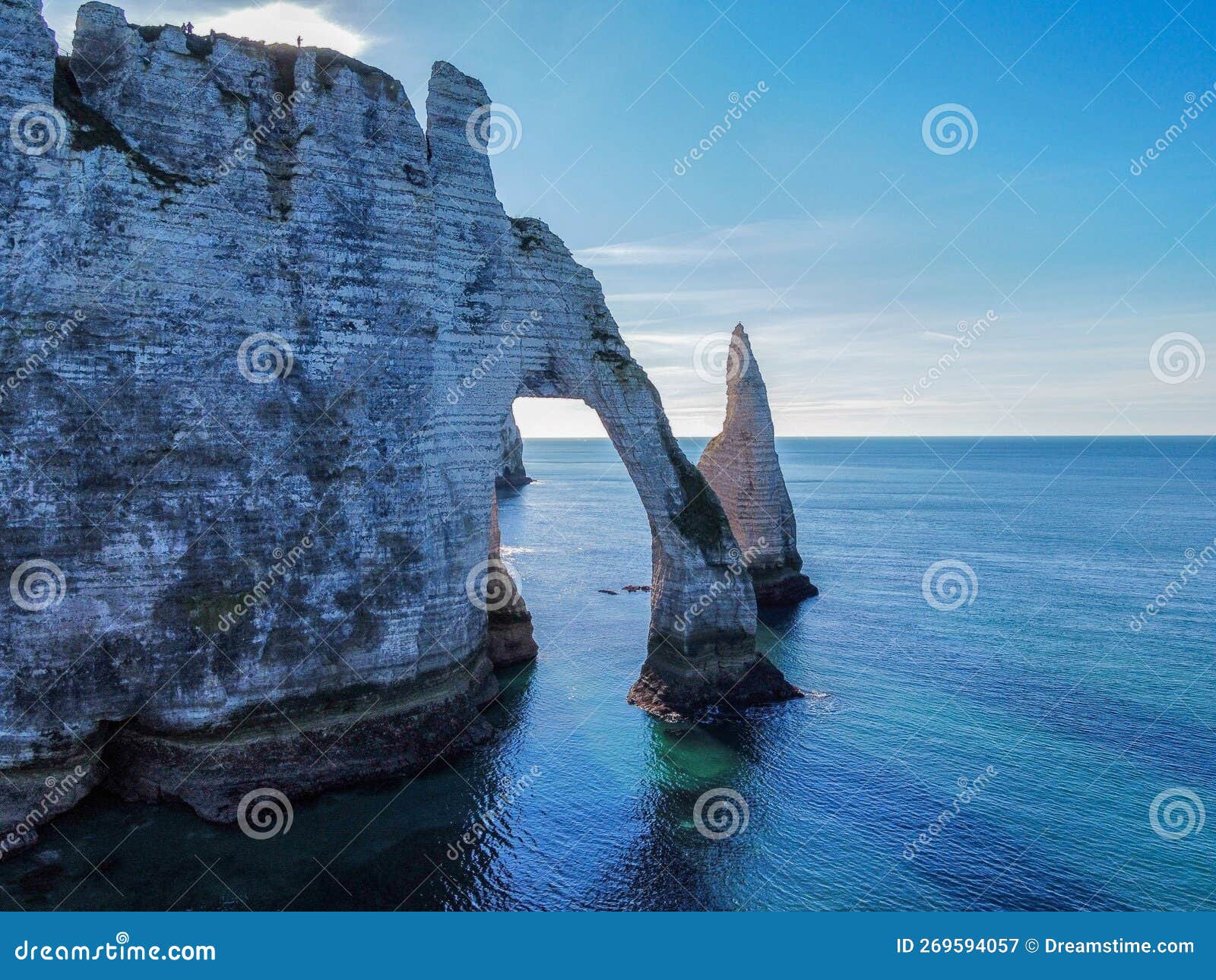 Large Rocky Formation with an Arch in the Sea Stock Image - Image of ...