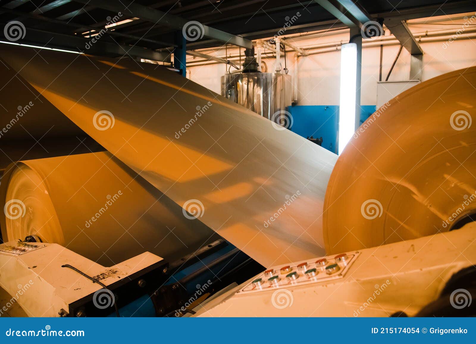 Large roll of paper stock photo. Image of factory, paper - 215174054