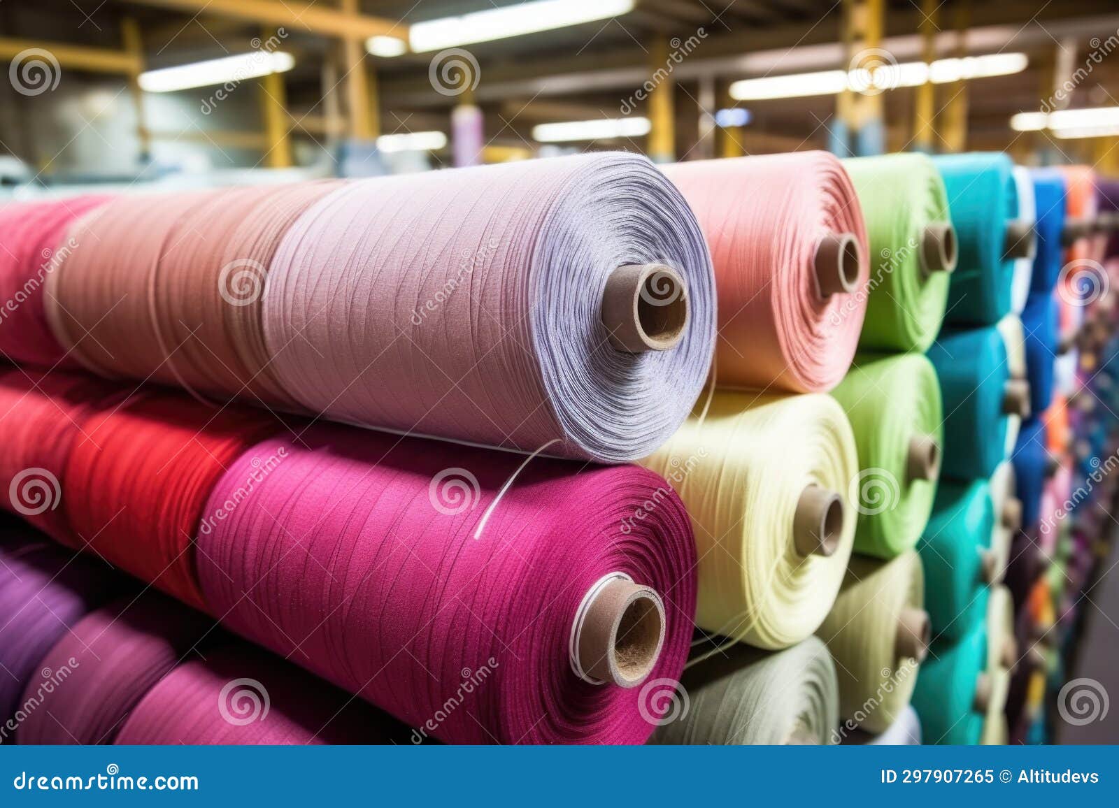 Large Roll of Wool Fabric Waiting To Be Cut in the Factory Stock Image ...