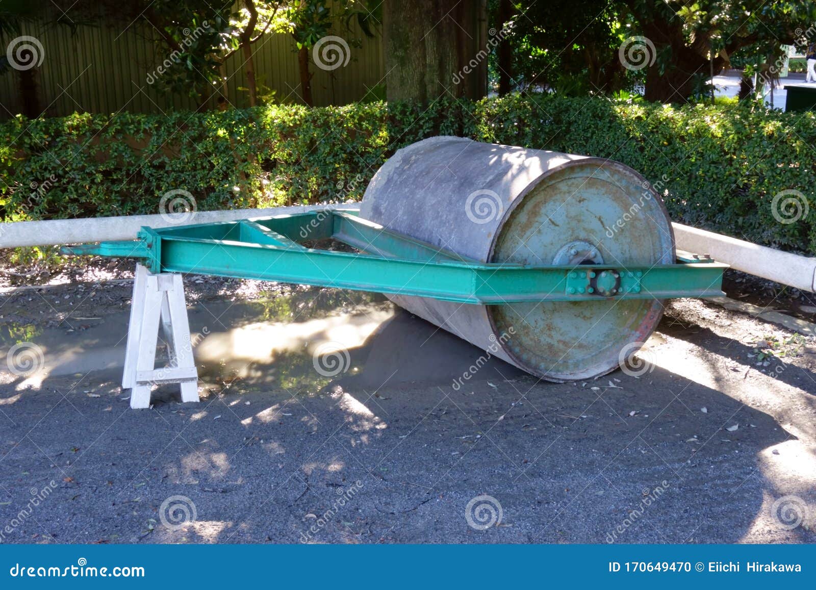 Large Roller for Leveling Work Stock Photo - Image of leveling ...