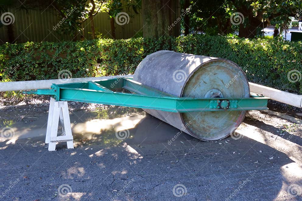 Large Roller for Leveling Work Stock Photo - Image of leveling ...