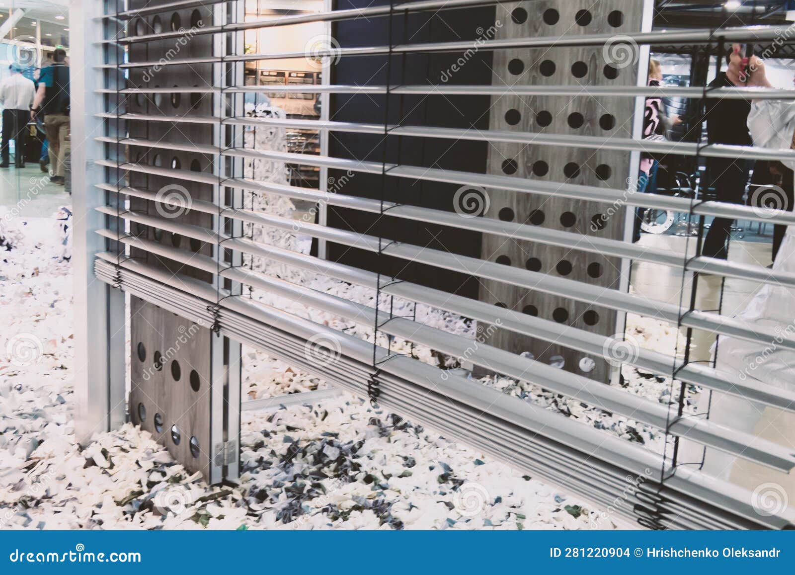 Large Roller Shutters with Electric Lift Stock Photo - Image of ...