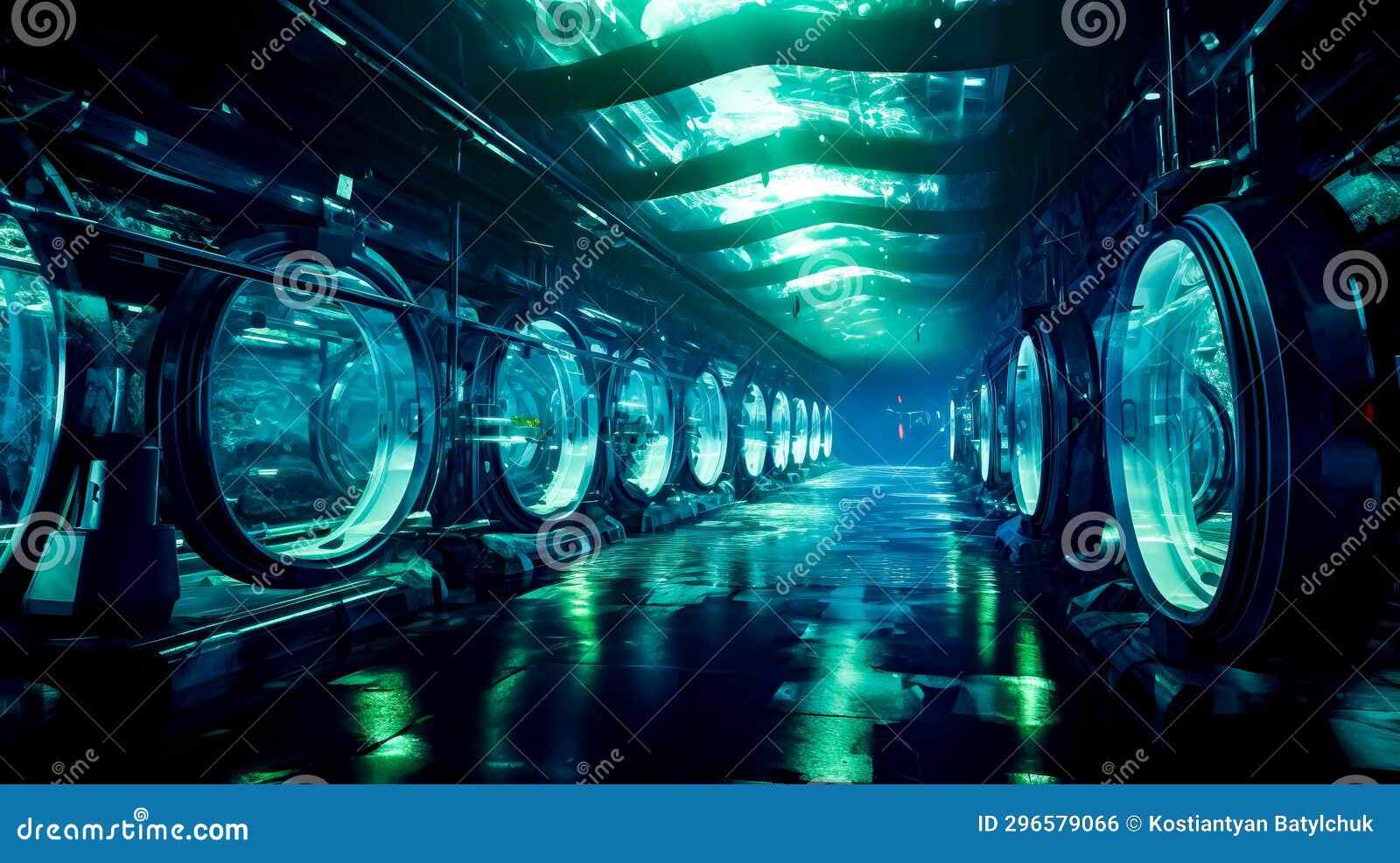 Large Room with Bunch of Machines in it S Walls and Lights on the ...