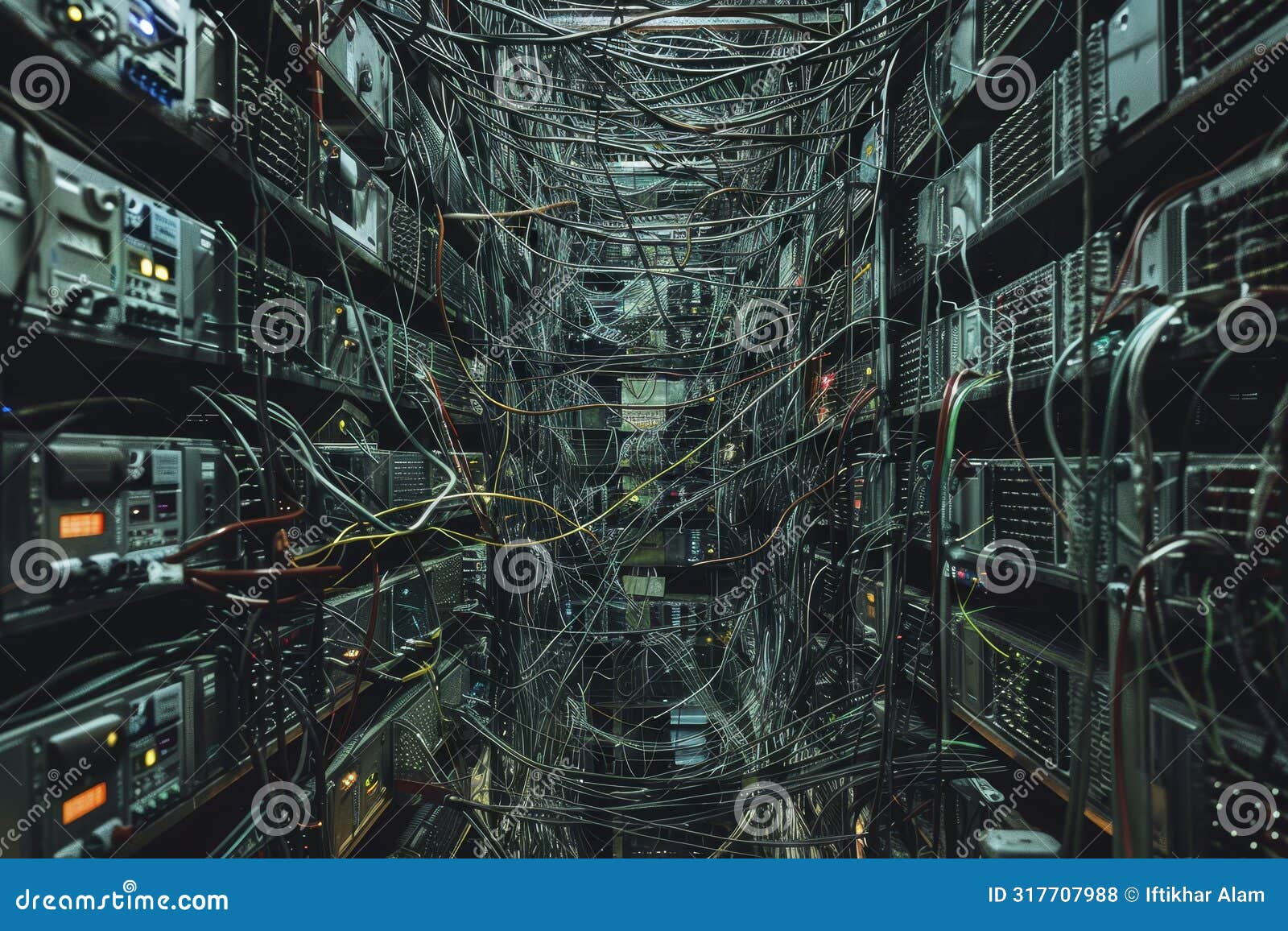 A Large Room Filled With Countless Wires And Connectors Creating A ... A Large Room Filled With Countless Wires And Connectors Creating A ...