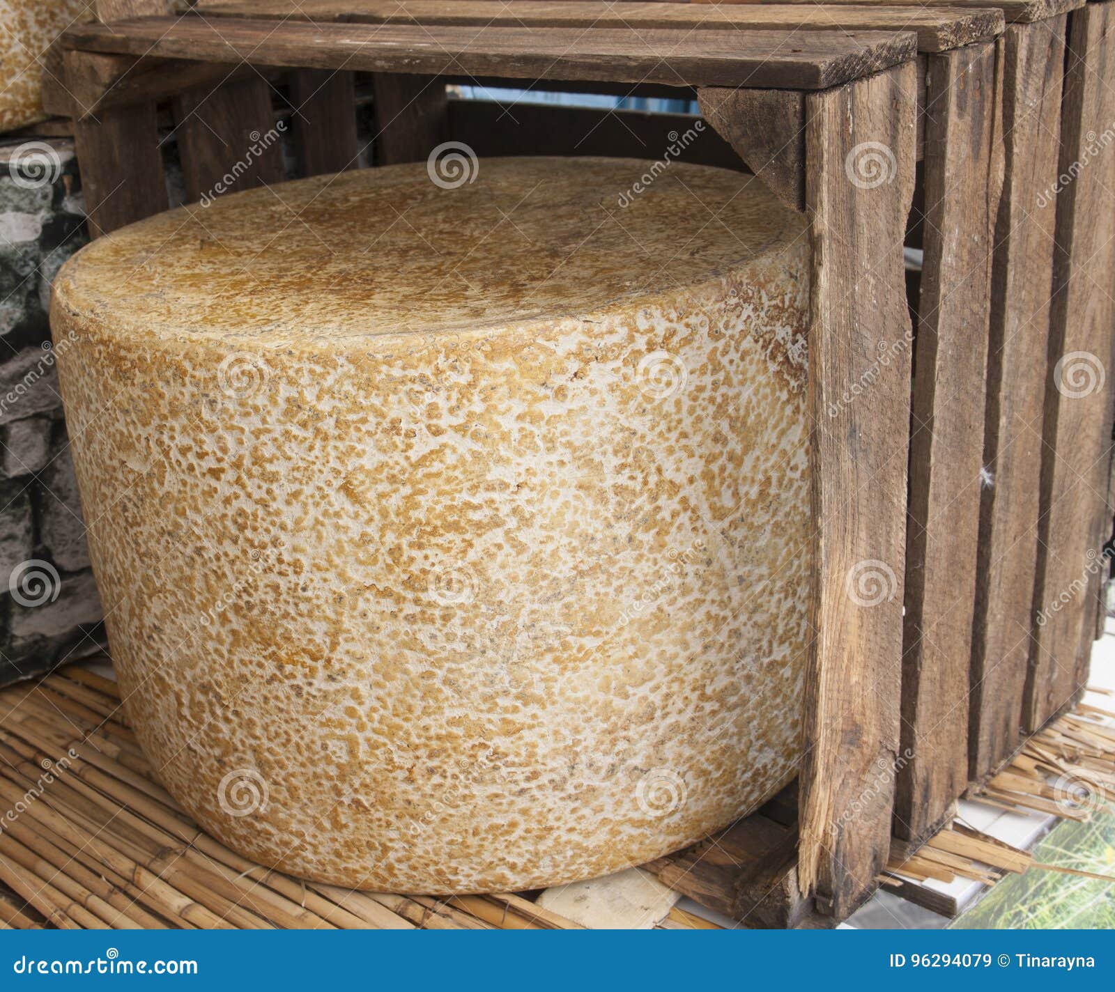 A large round of cheese stock image. Image of rustic - 96294079