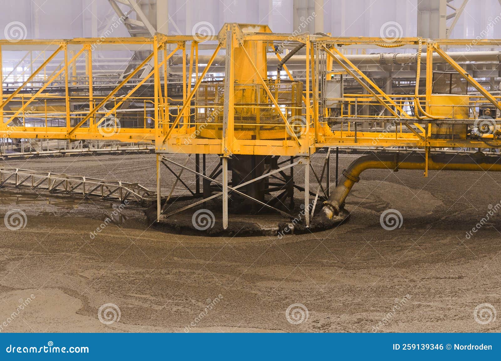 Large Round Floatation Machine Tank Full of Liquid at Plant Stock Photo ...