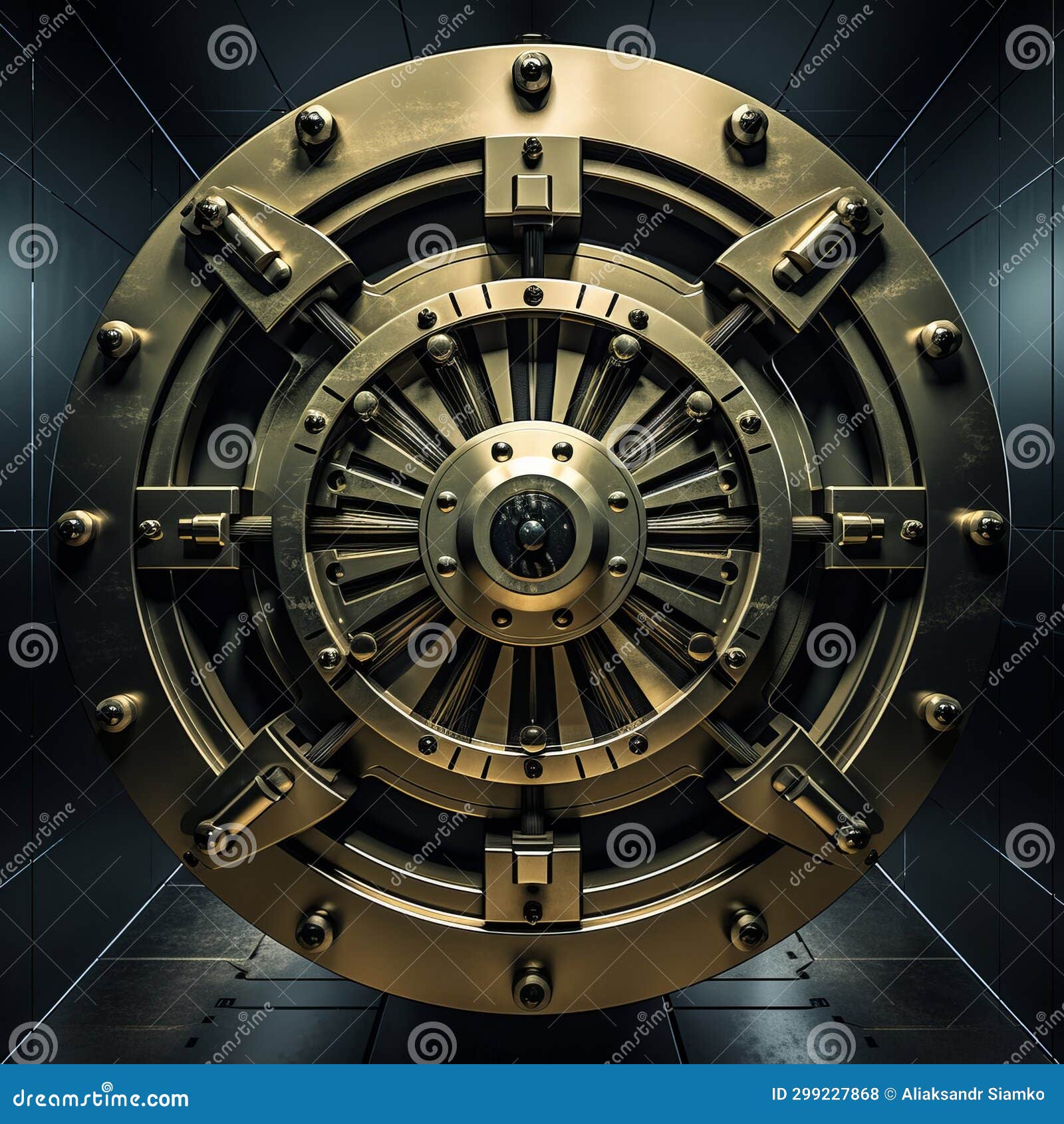 A Large Round Metal Object in a Room Stock Photo - Image of metallic ...