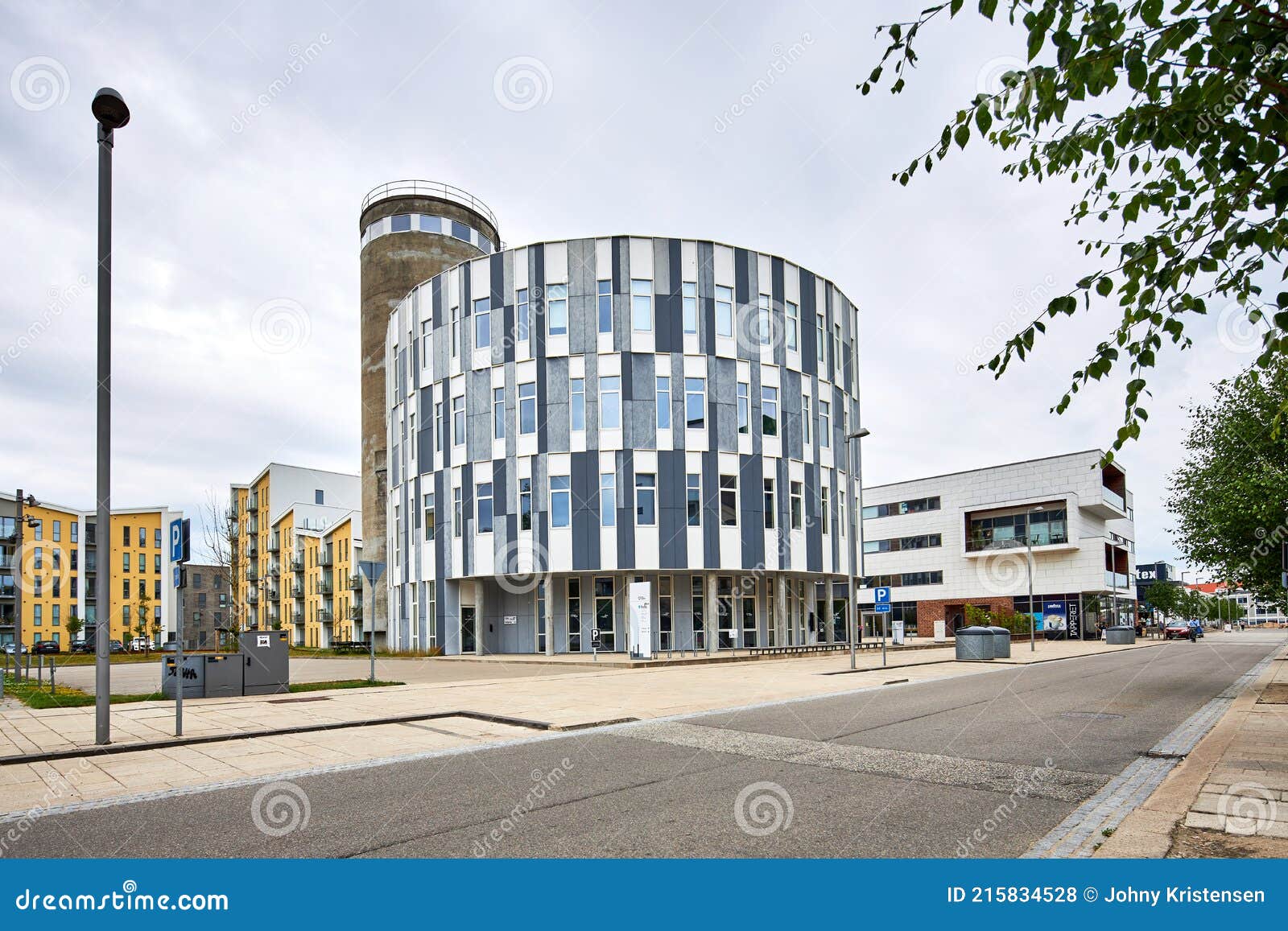 Large Round Modern Building with Windows Editorial Stock Photo - Image ...
