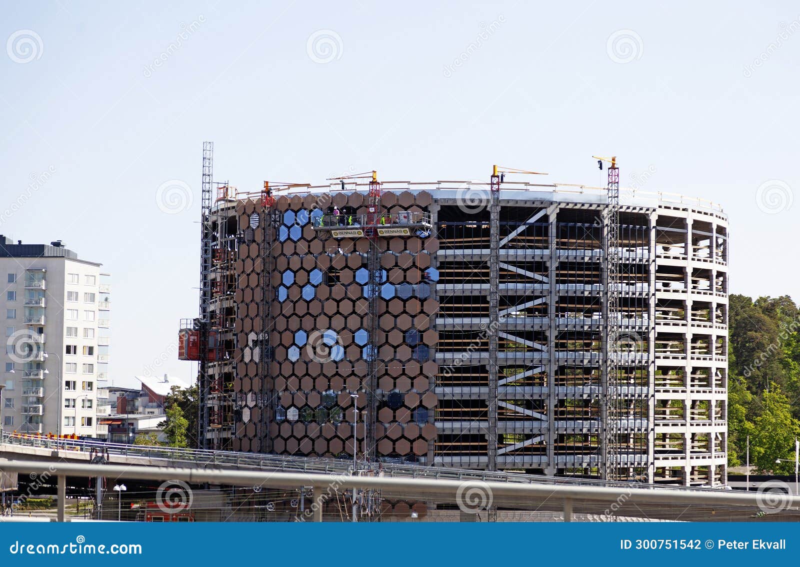 Large Round Parking Garage Under Construction Editorial Photography ...