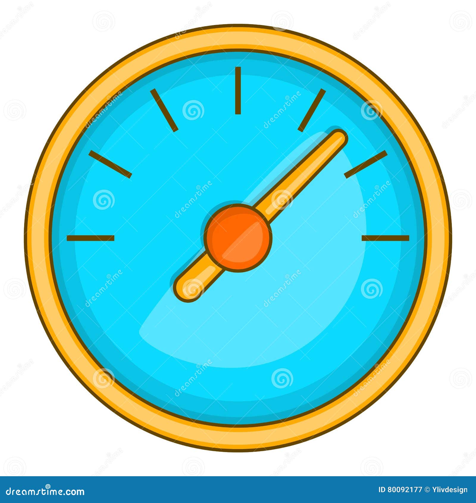 Large Round Speedometer Icon, Cartoon Style Stock Vector - Illustration ...