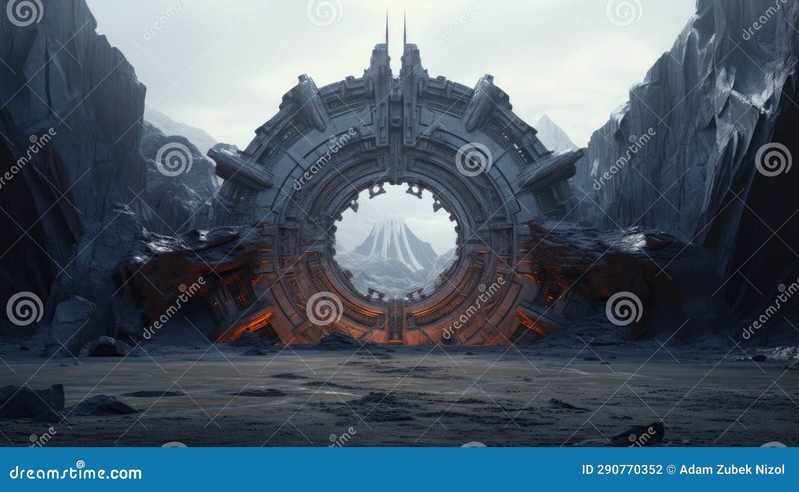 A Large Round Stone Structure with a Hole in the Middle of a Rocky ...