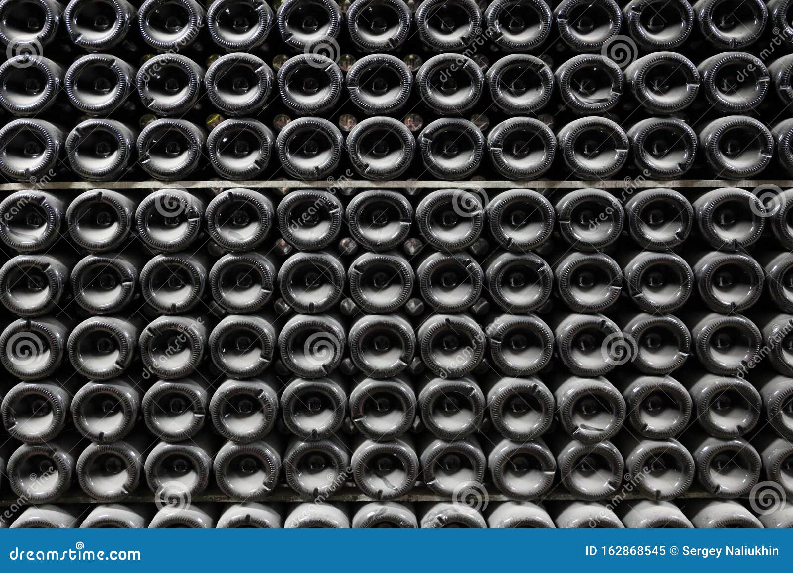 Large Rows of Wine Bottles Stored in the Basement Stock Image - Image ...