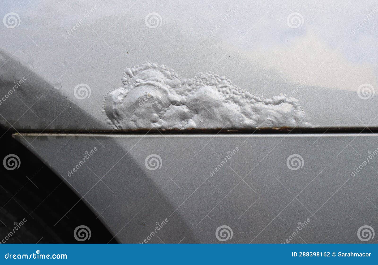 A Large Rust Bubble on the Exterior of an Automobile Stock Photo - Image of flaw, defect: 288398162