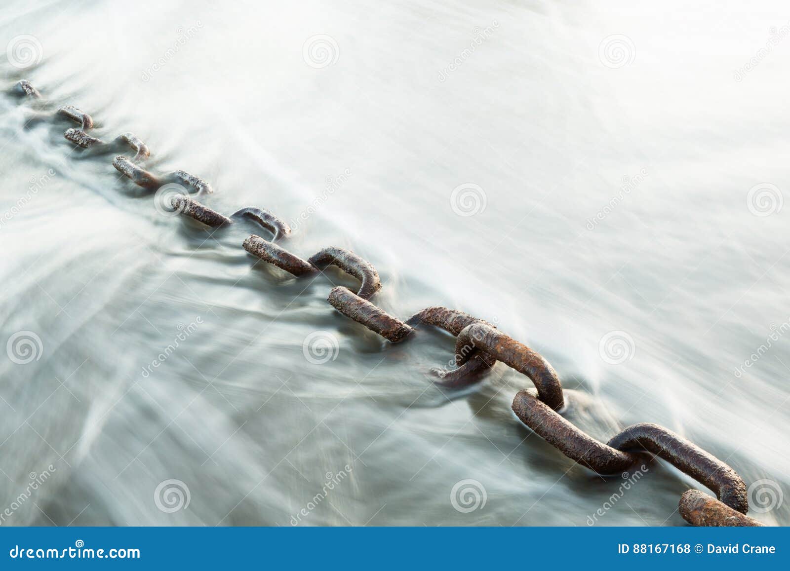 Large Rusted Chain in Waves of the Ocean Stock Photo - Image of pacific ...