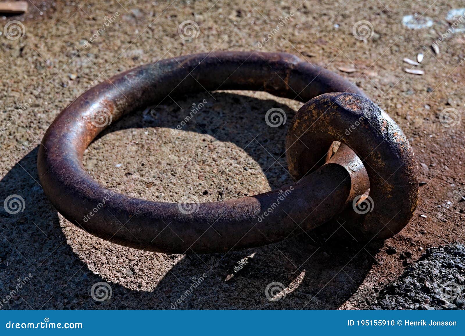 Iron ring with rust. stock photo. Image of cast, closeup - 195155910