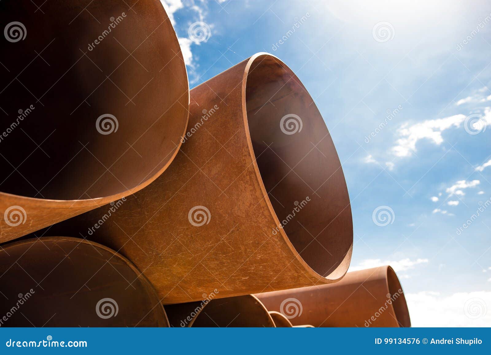 Large Rusty Metal Pipes As a Background Stock Photo - Image of decay ...