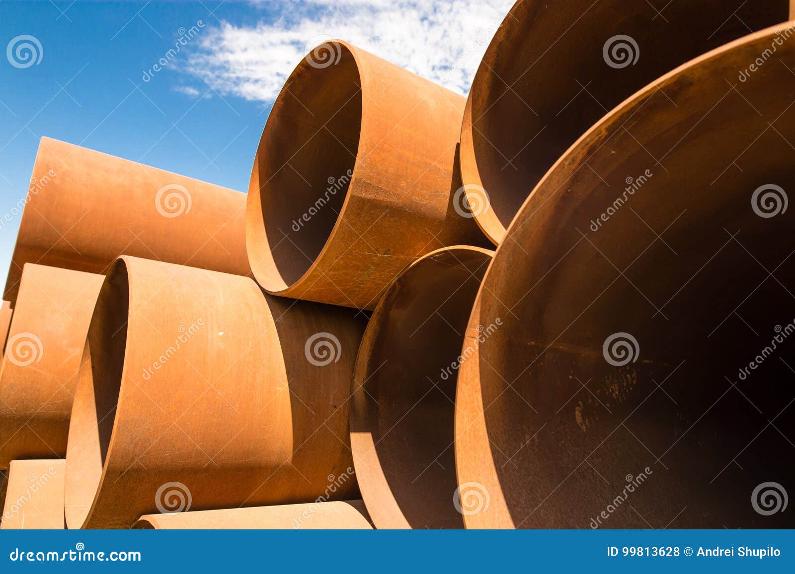 Large Rusty Metal Pipes As a Background Stock Photo - Image of ...