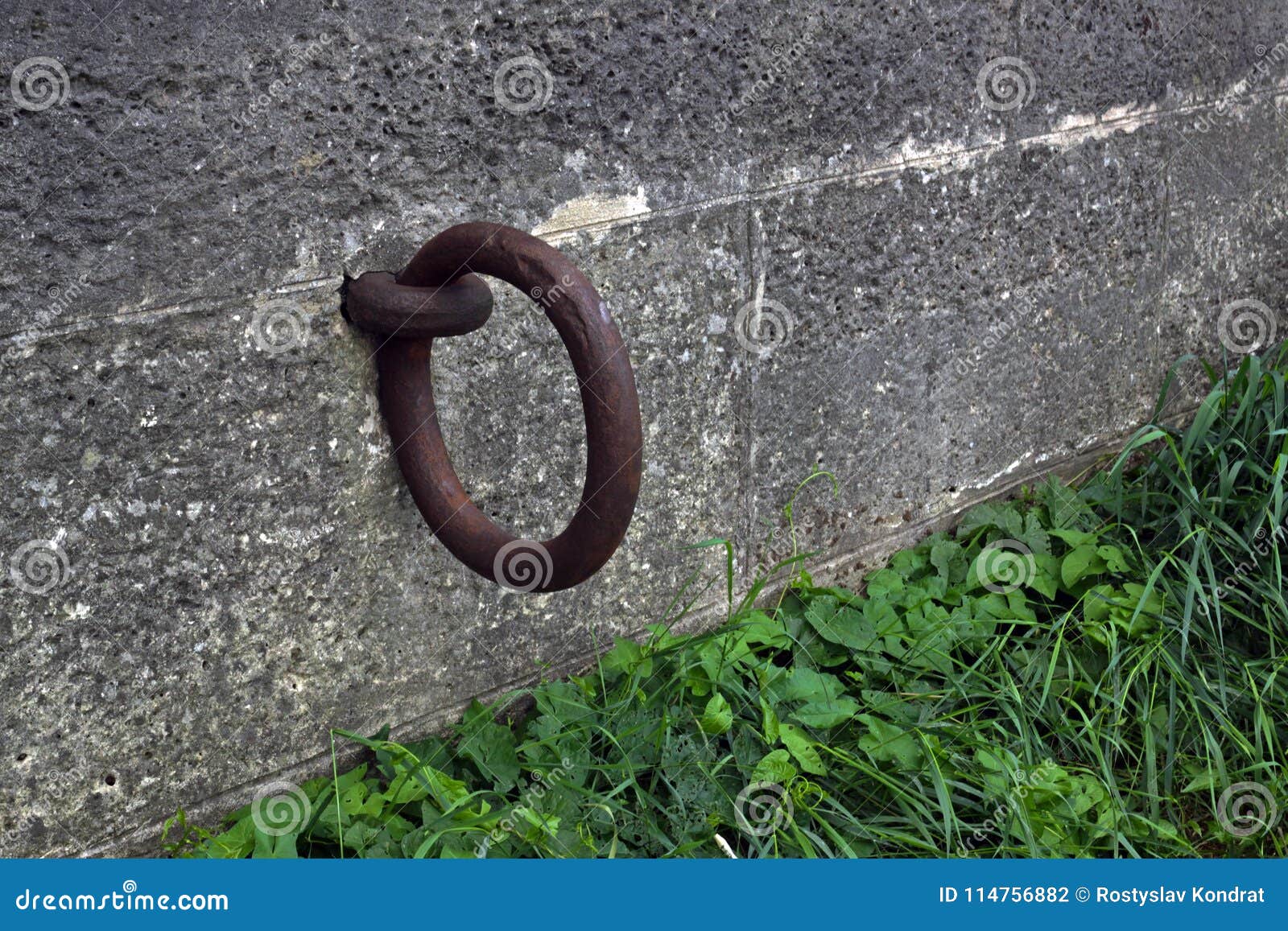 The Large Rusty Metal Ring for Mooring Stock Photo - Image of marine ...