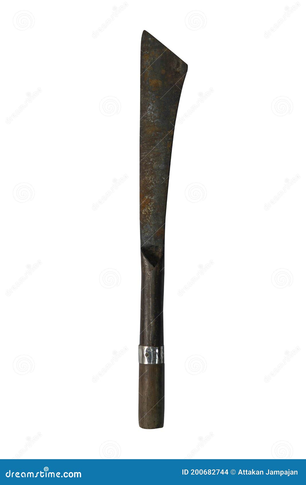 Large Rusty Old Machete Isolated on a White Background, Clipping Path ...