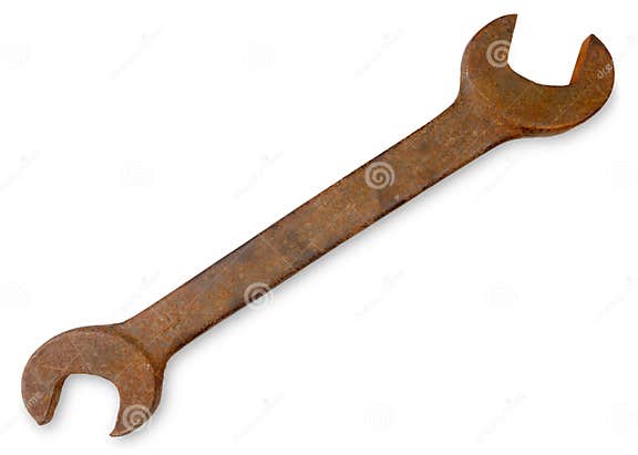 Large rusty spanner. stock image. Image of equipment, worn - 3553157