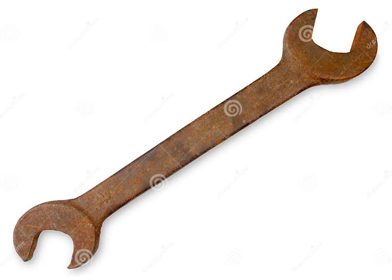 Large rusty spanner. stock image. Image of equipment, worn - 3553157